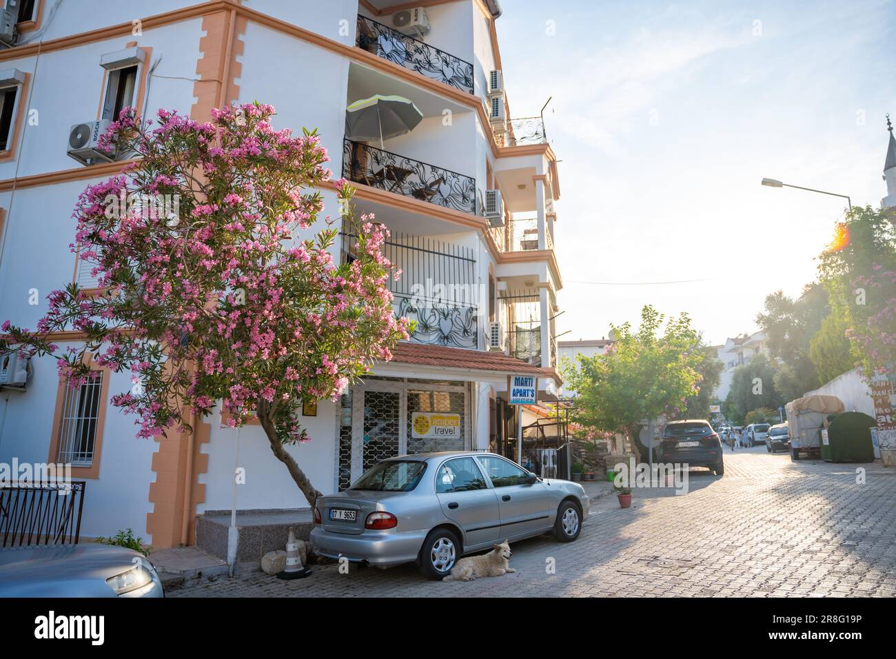 Kas, Turkey - June 7, 2023 : Old street in the Kas Town. Kas Town is ...