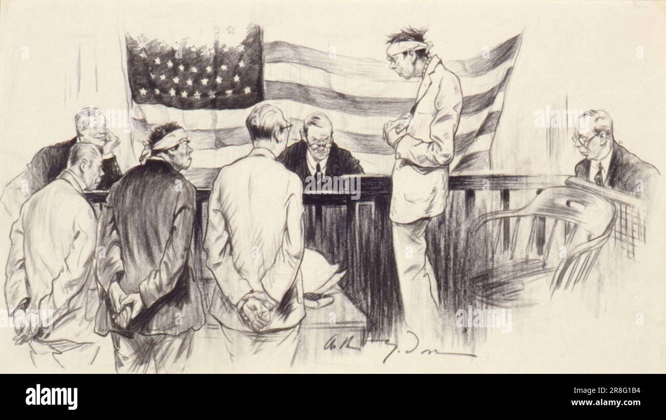 The Court Room Scene ca. 1904-1907 by Arthur Dove, born Canandaigua, NY ...