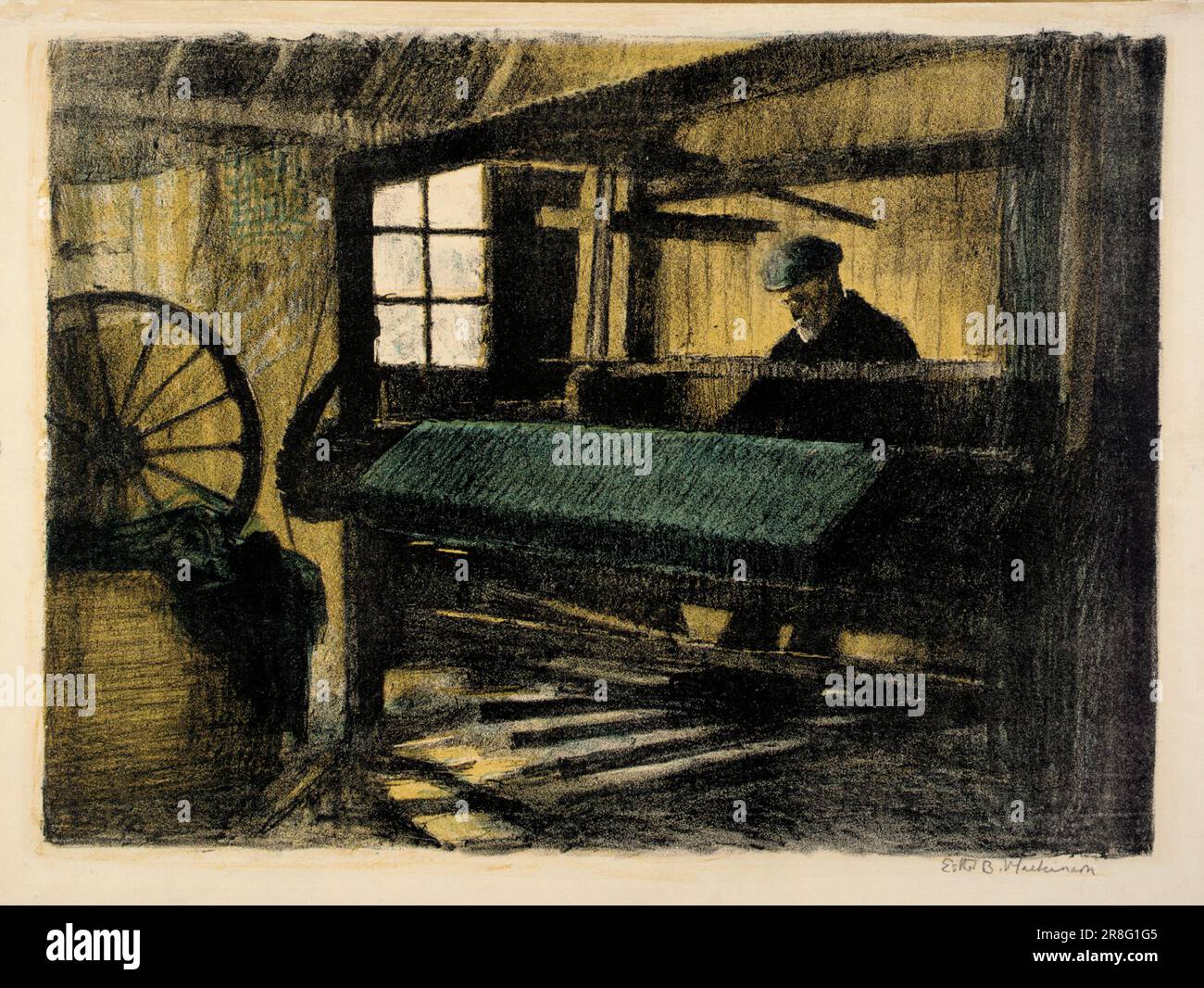 Weaver n.d. by Esther Blaikie MacKinnon, Scottish, born Aberdeen ...