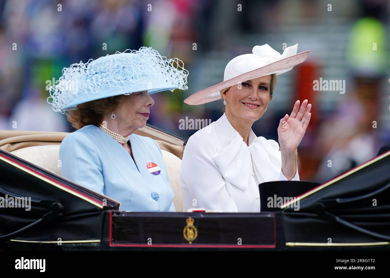 The Duchess of Edinburgh and Lady Sarah Keswick (left) arrive by ...