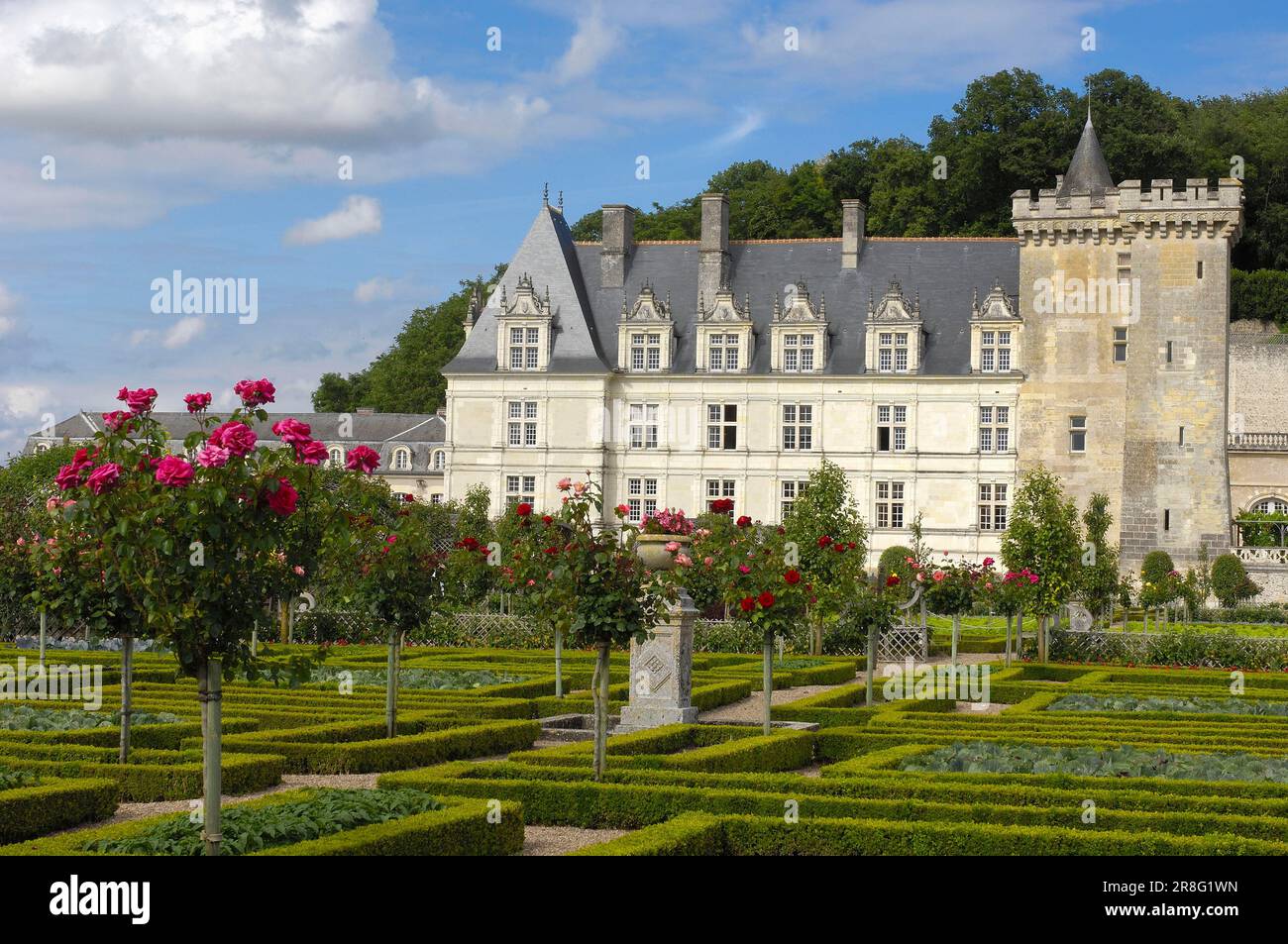 Villandry Castle and Castle Garden, Chateau de, Indre-et-Loire, Loire ...