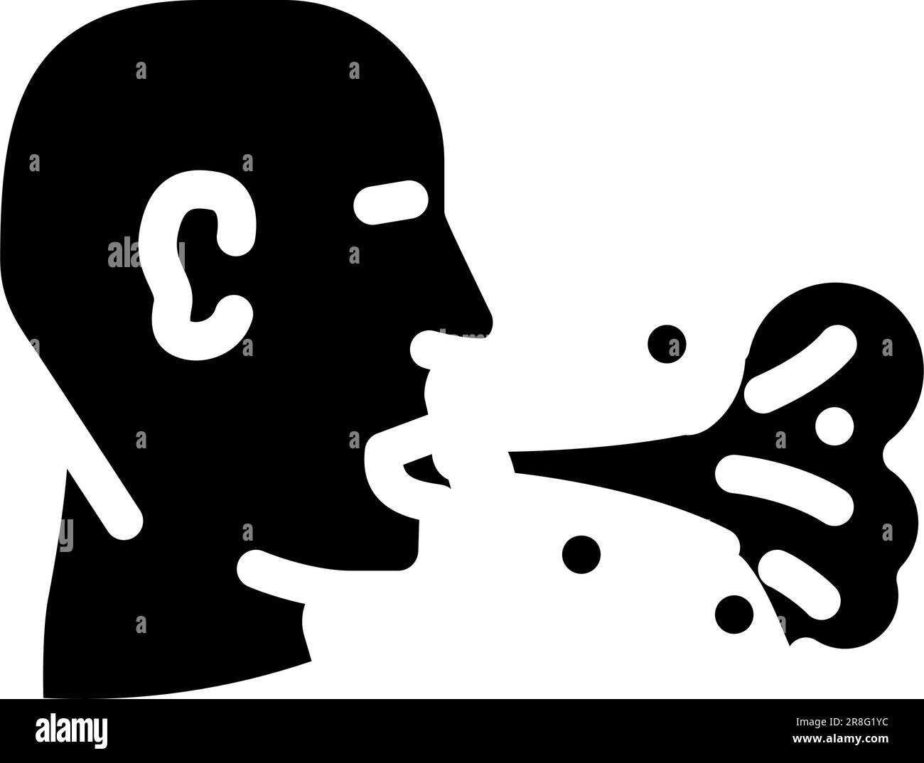 breath smell glyph icon vector illustration Stock Vector Image & Art ...