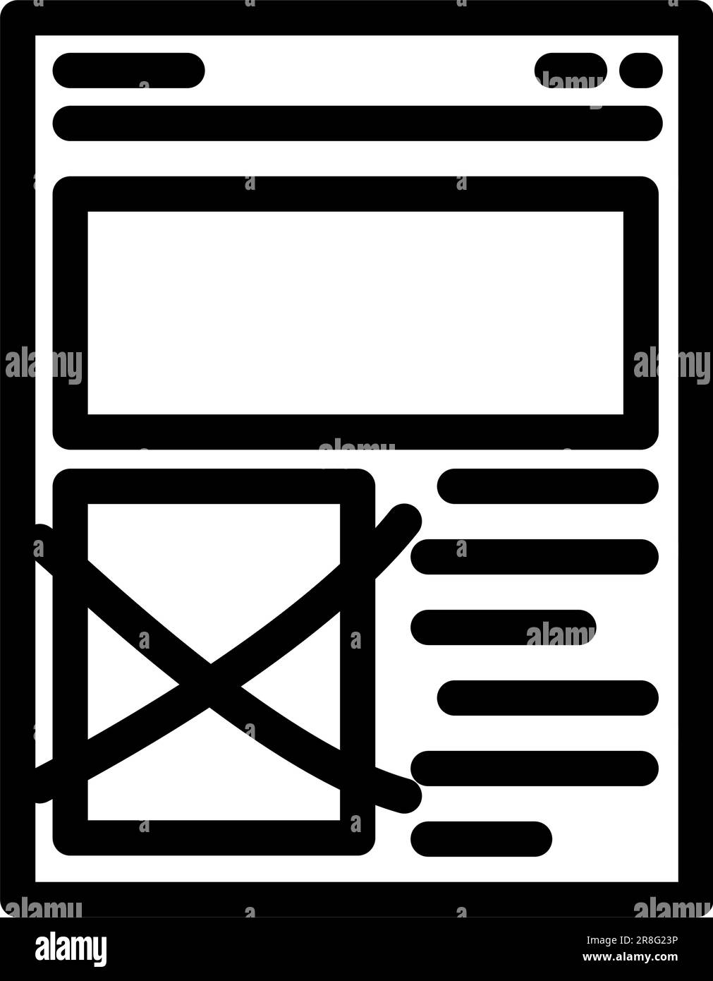 editorial news media line icon vector illustration Stock Vector Image ...