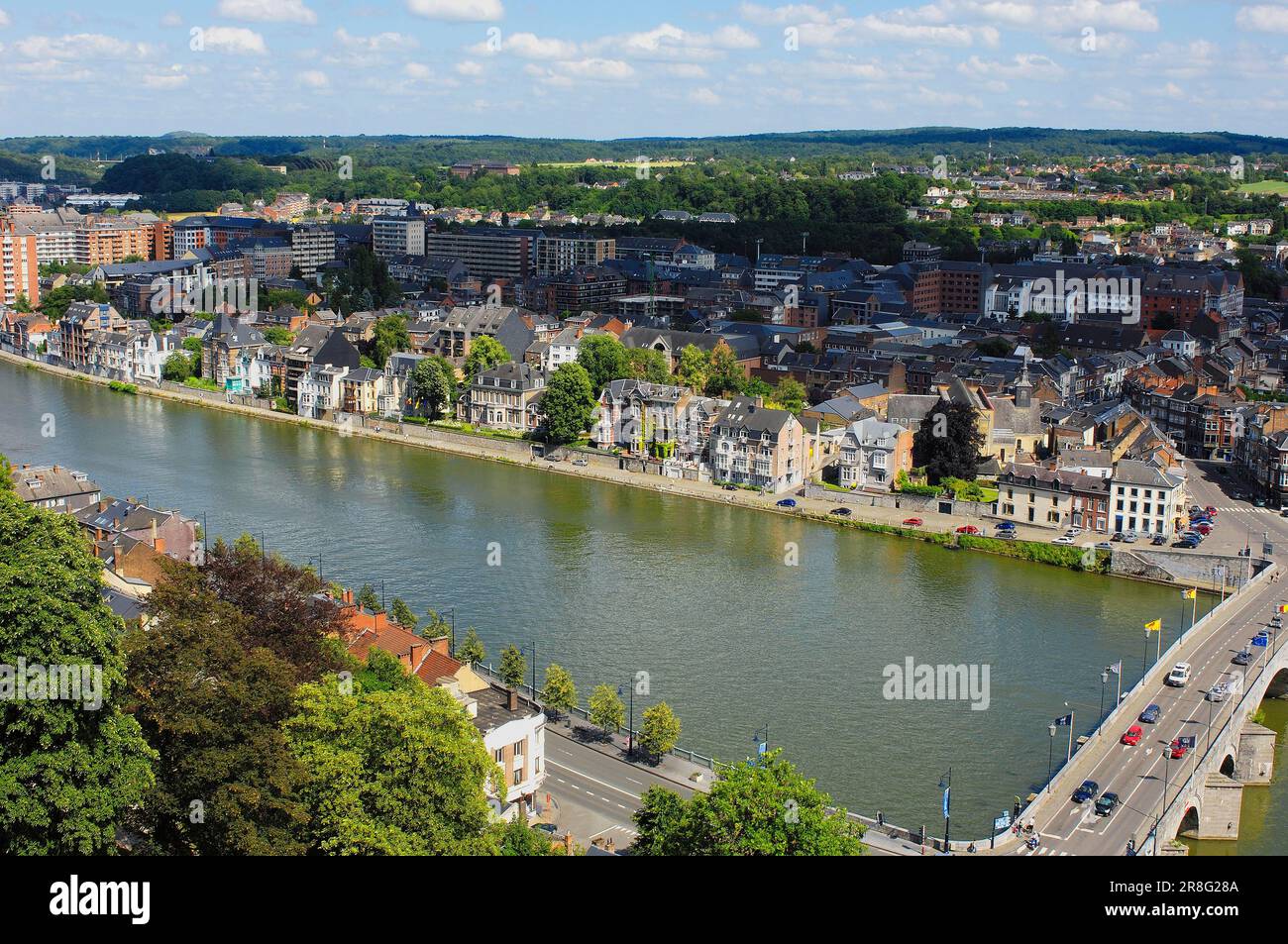 River Meuse, View from Citadel, Namur, Wallonia, Belgium, Wallonia ...