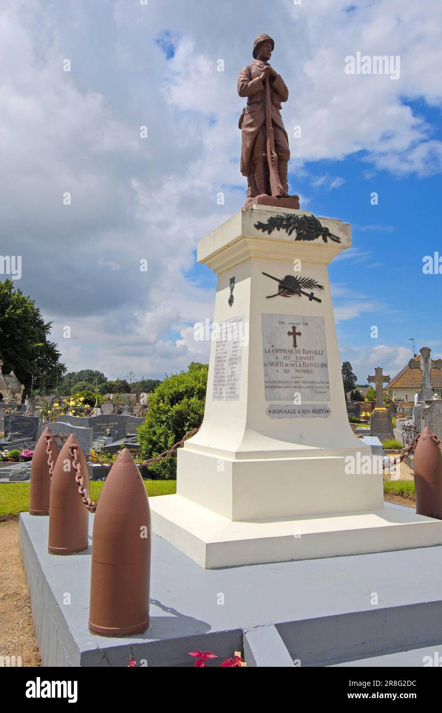 War Memorial, British War Cemetery, Ranville, Lower Normandy, France ...