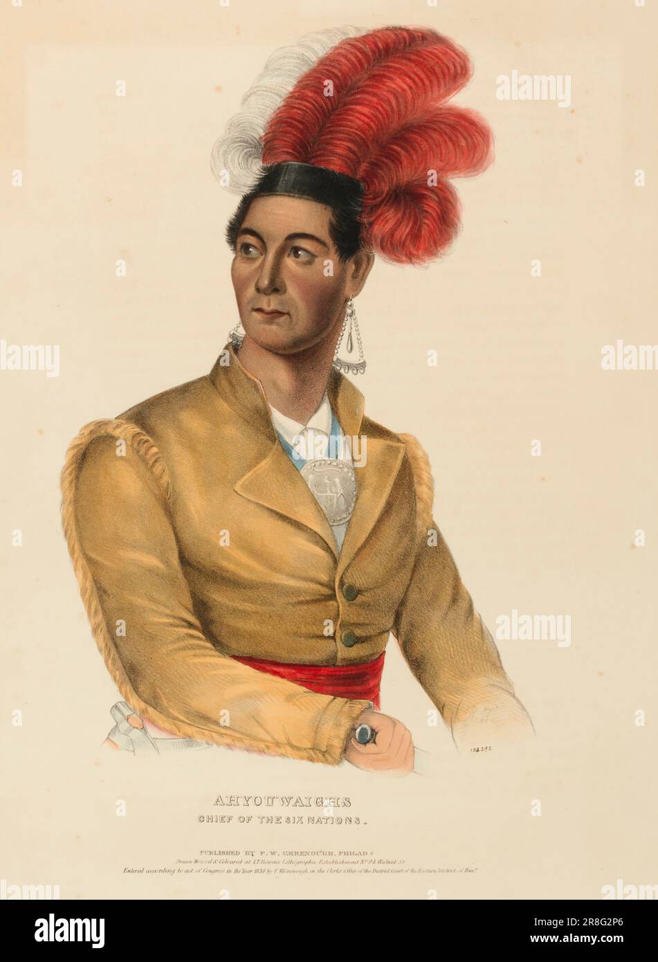 AHYOUWAIGHS. CHIEF OF THE SIX NATIONS., from History of the Indian ...