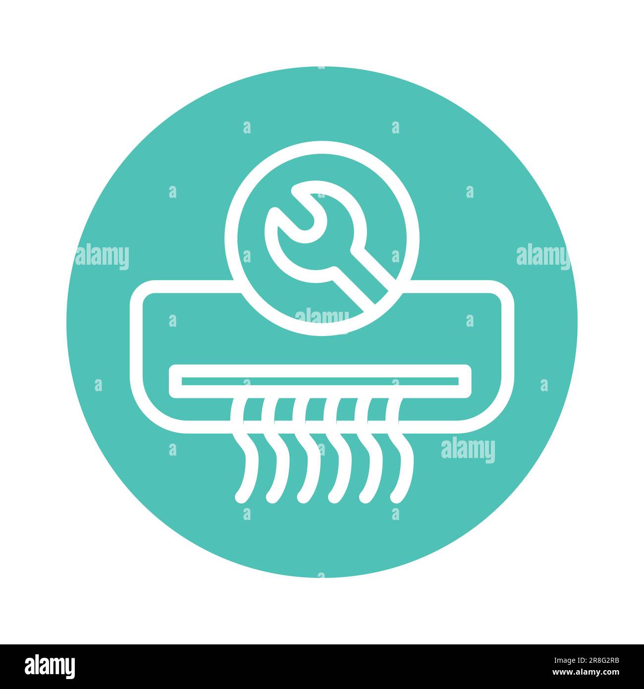 Repair air conditioner color line icon. Handyman service. Isolated ...