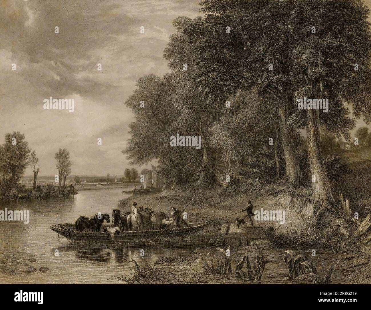 The Ferry [] by Edward Goodall, English, born Leeds, England 1795-died ...