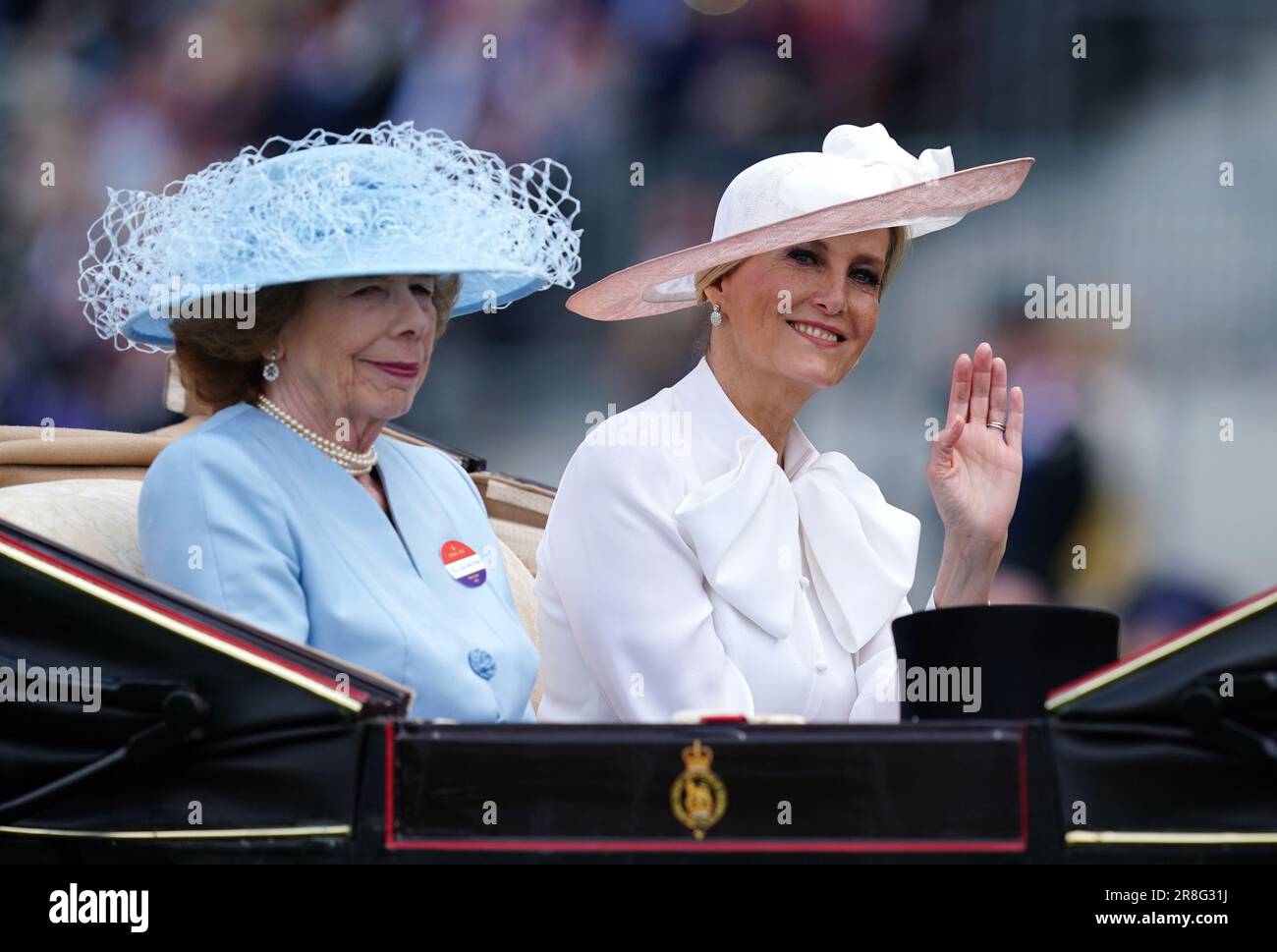 The Duchess of Edinburgh and Lady Sarah Keswick (left) arrive by ...