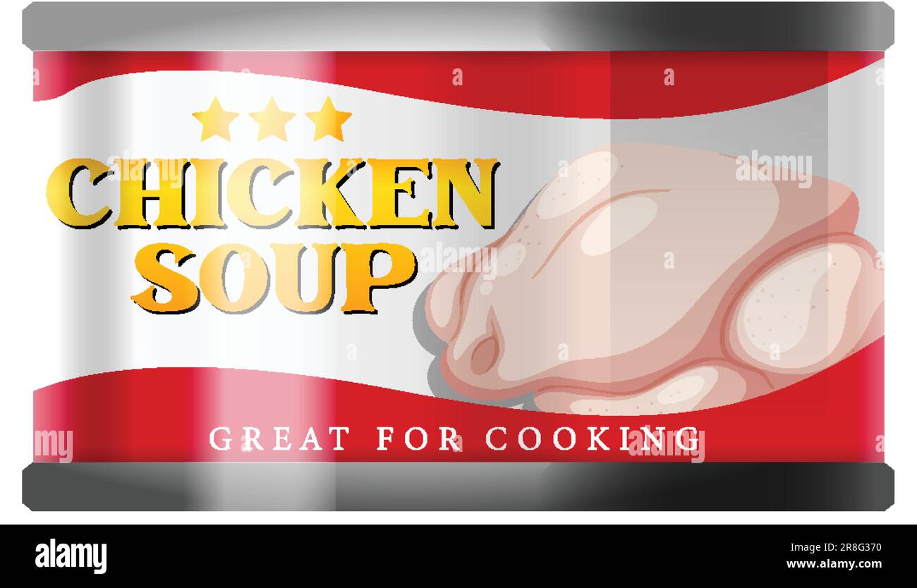 Chicken Soup Food Can Vector illustration Stock Vector Image & Art - Alamy