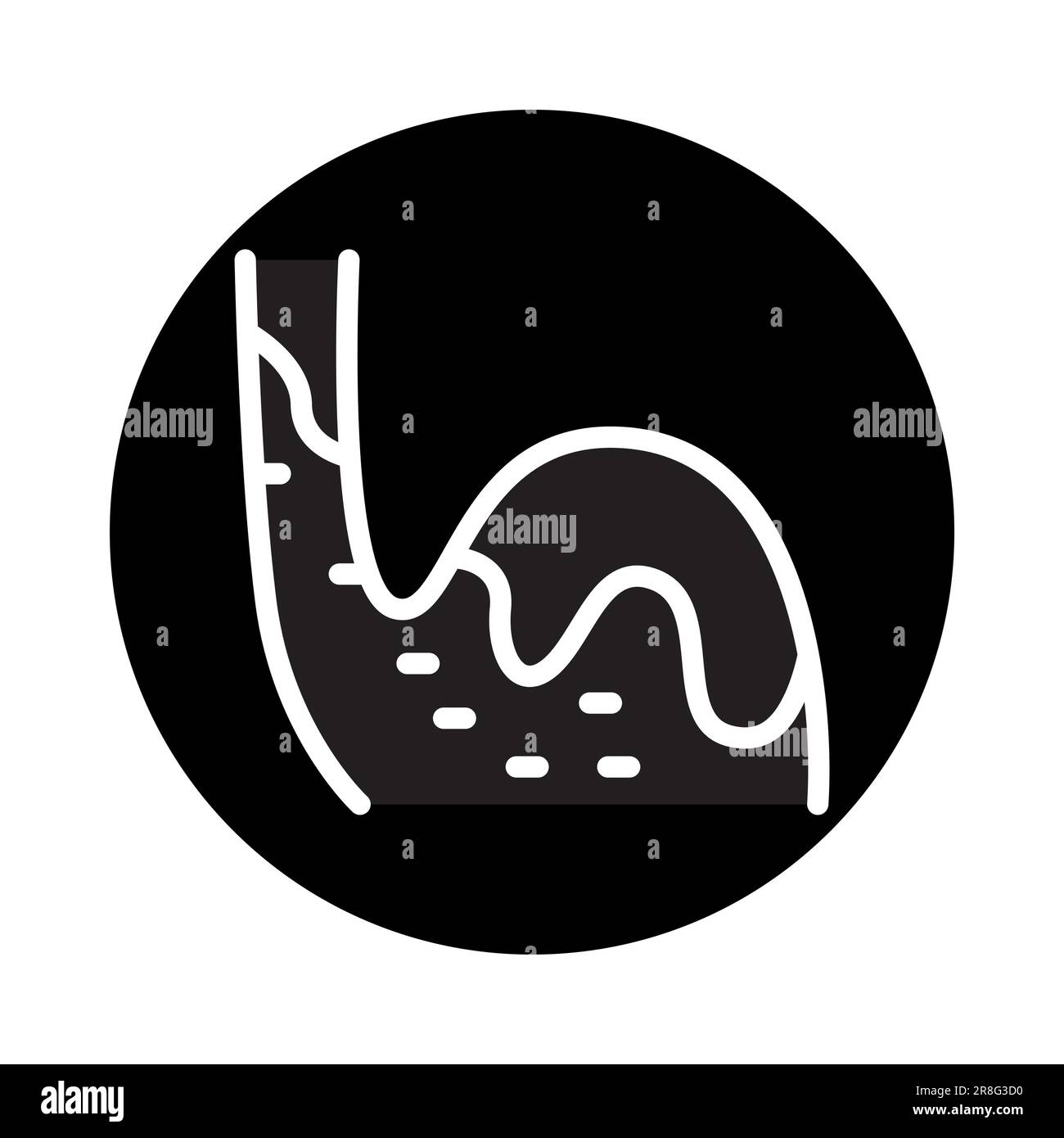 Gastroesophageal reflux disease color line icon. Isolated vector ...