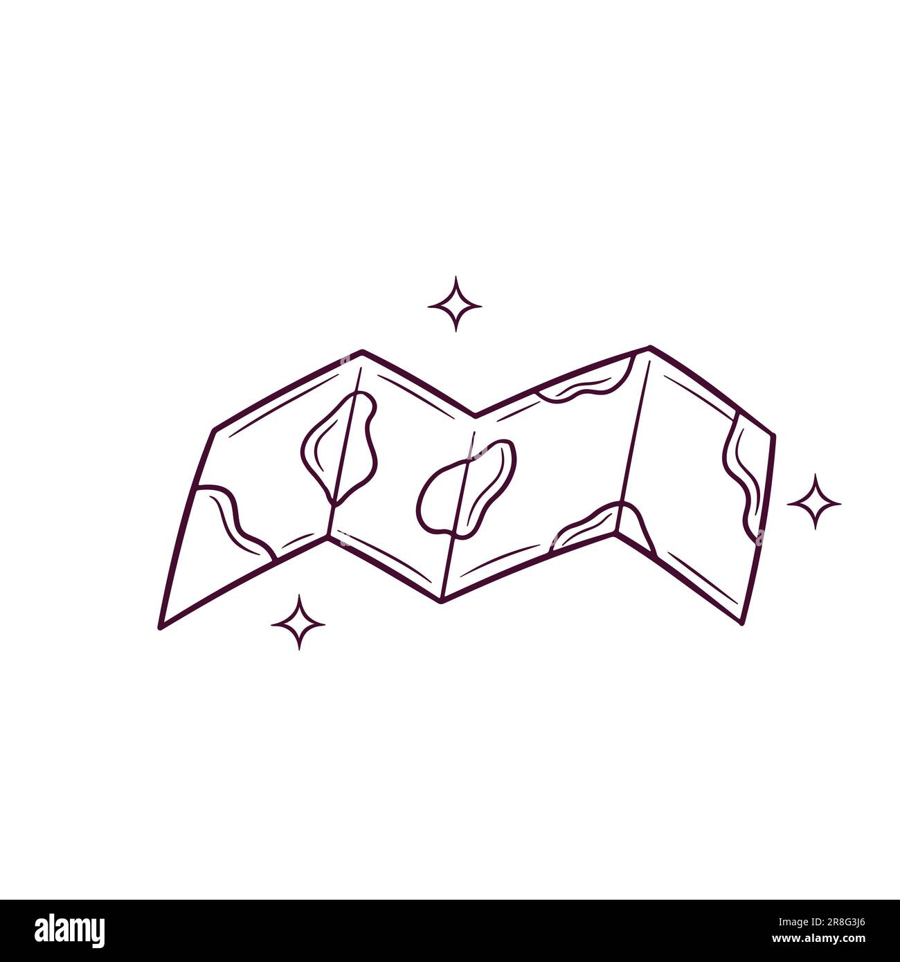 Hand Drawn Maps. Doodle Vector Sketch Illustration Stock Vector Image ...