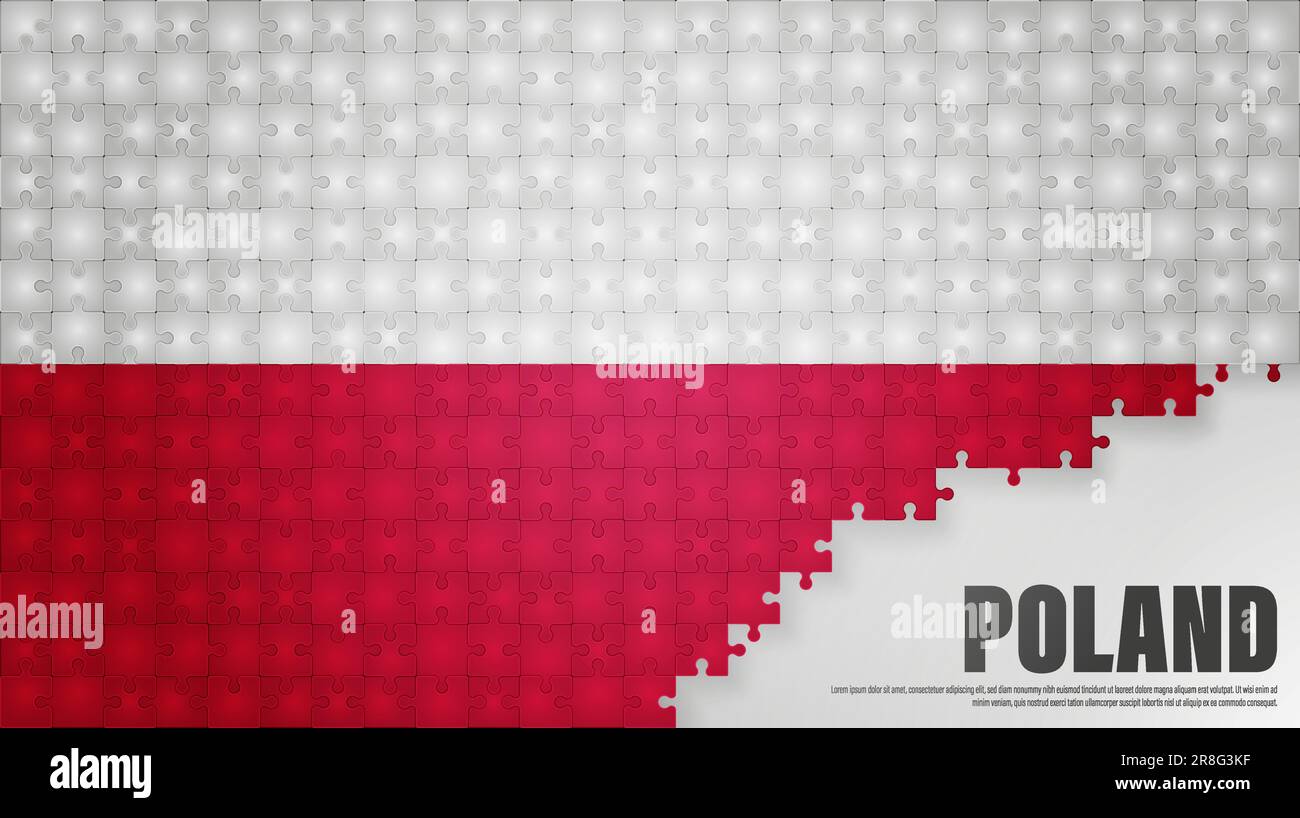 Poland jigsaw flag background. Element of impact for the use you want ...