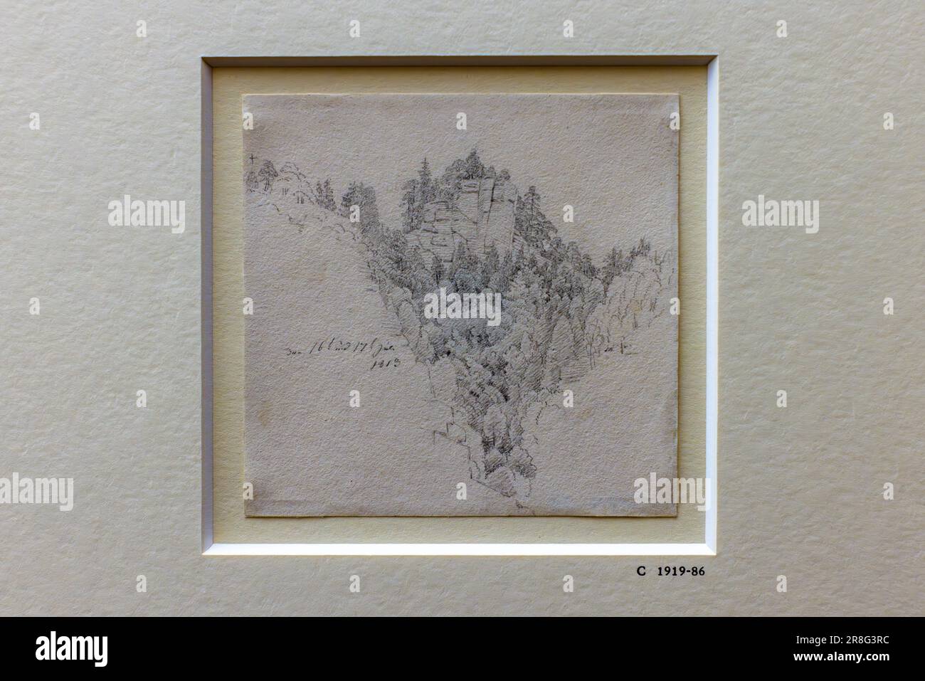 Drawing by Caspar David Friedrich, in the Kupferstichkabinett in ...