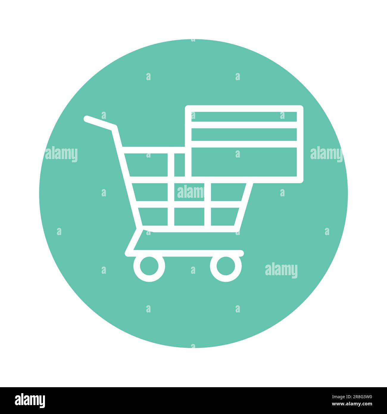 Safe Shopping Color Line Icon Isolated Vector Element Outline Pictogram For Web Page Mobile