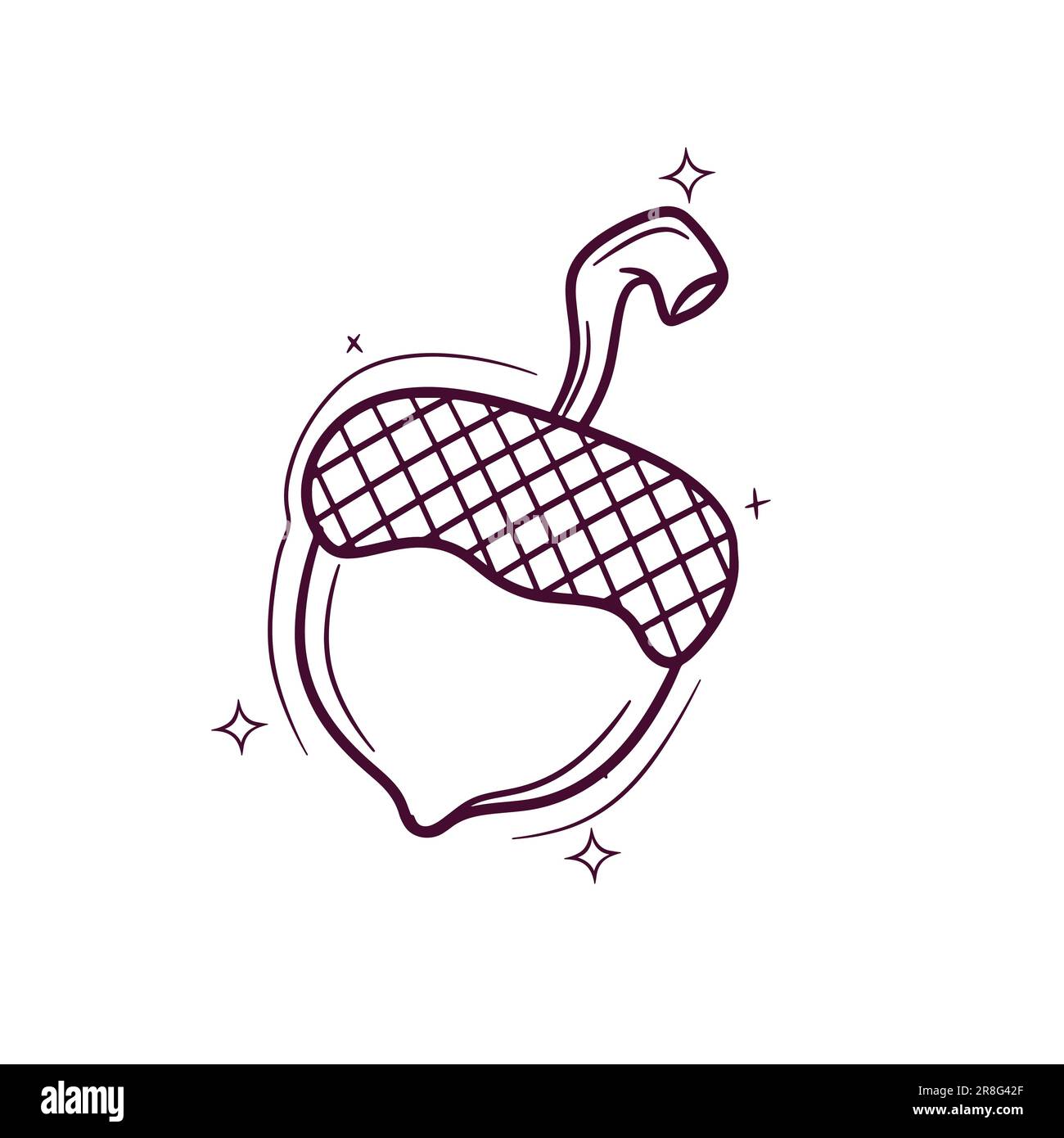 Hand Drawn Acorn. Doodle Vector Sketch Illustration Stock Vector Image ...