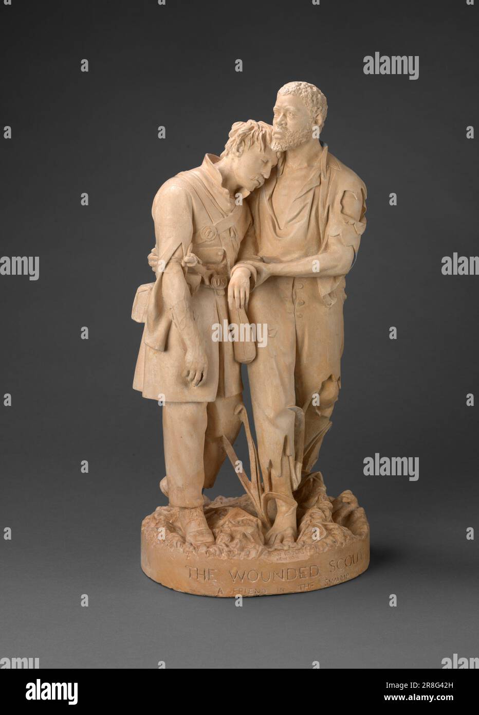 The Wounded Scout, a Friend in the Swamp patented 1864 by John Rogers ...