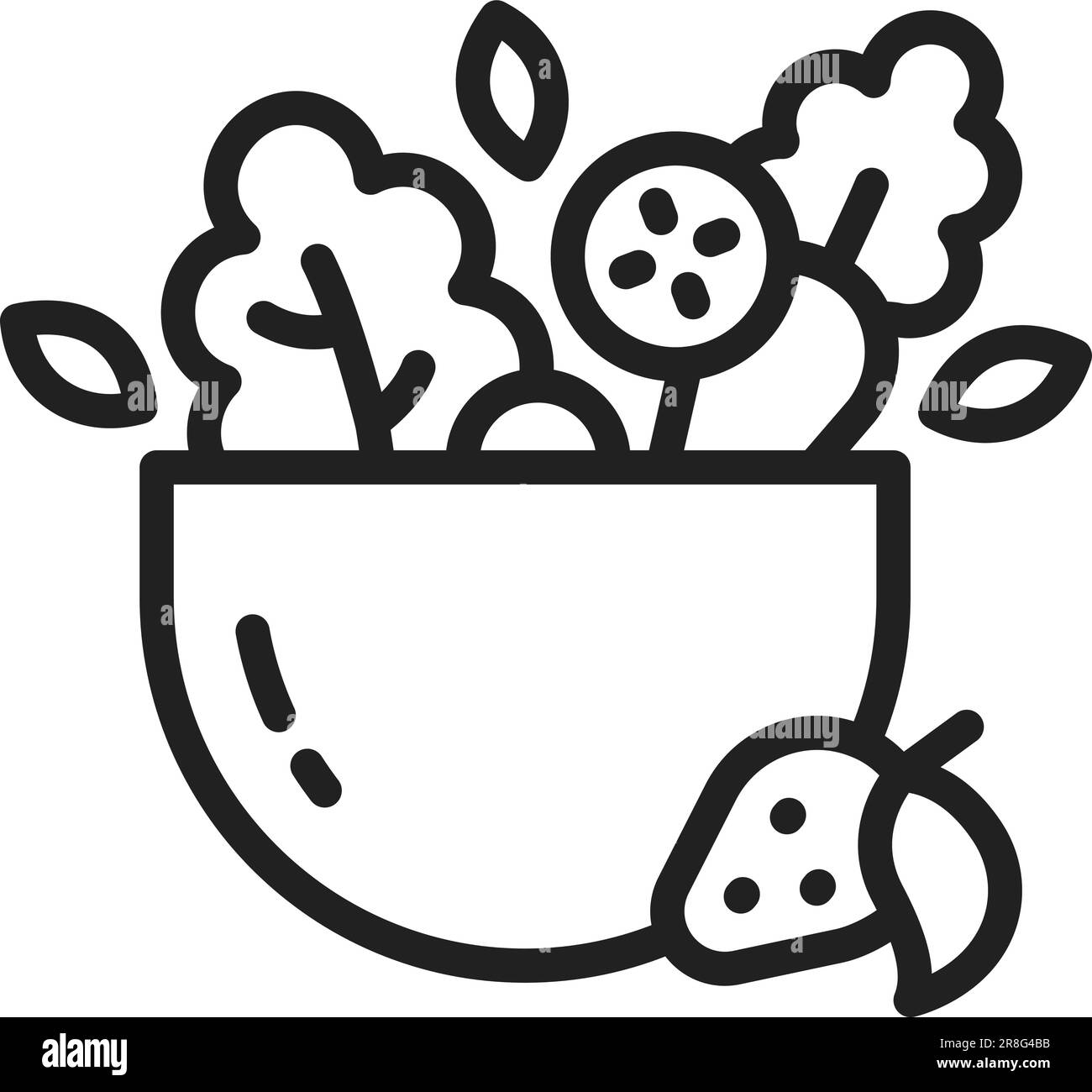 Salad icon image hi-res stock photography and images - Alamy