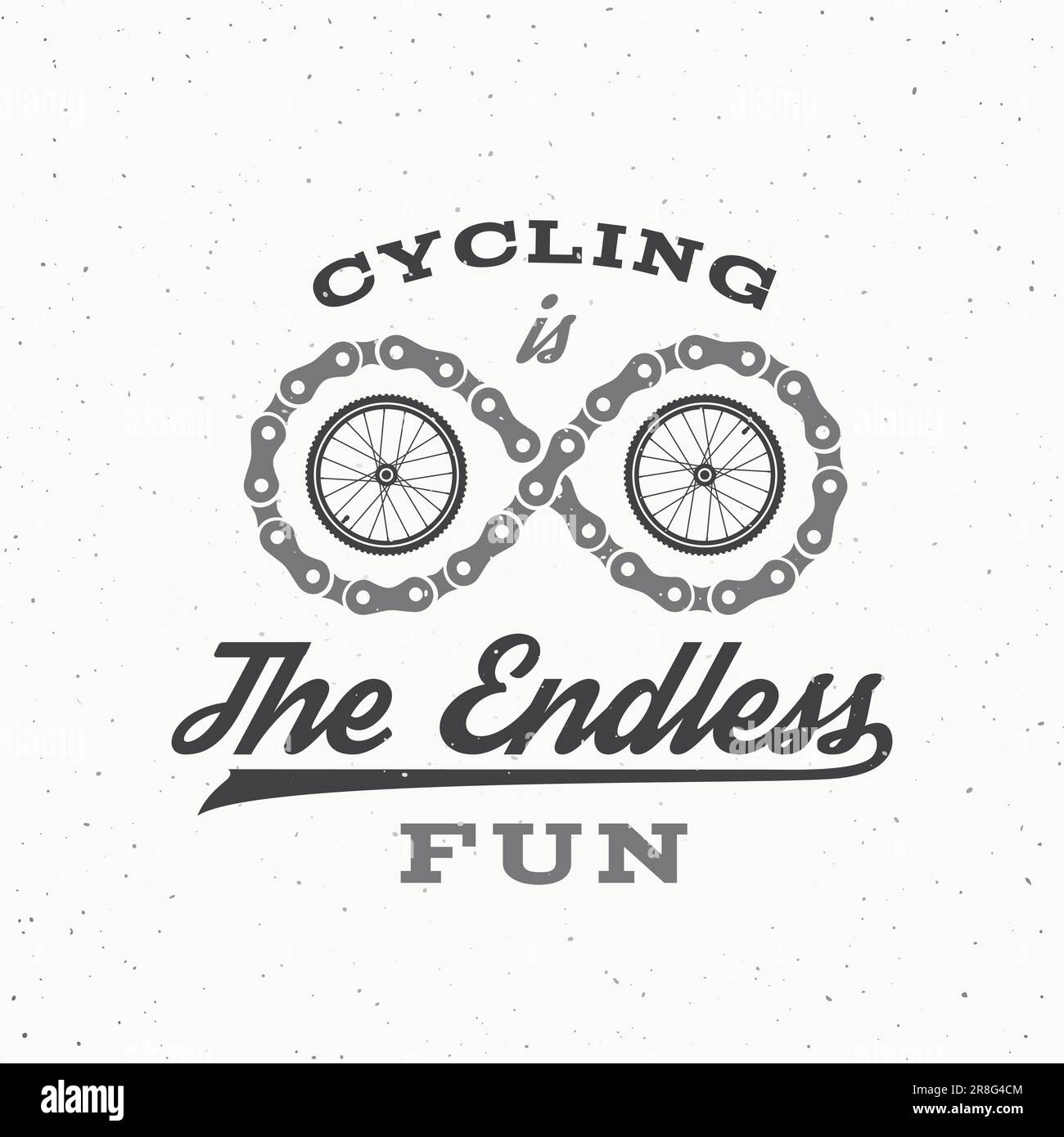 Cycling is the endless fun. Retro Vector Bike Label Logo Template ...