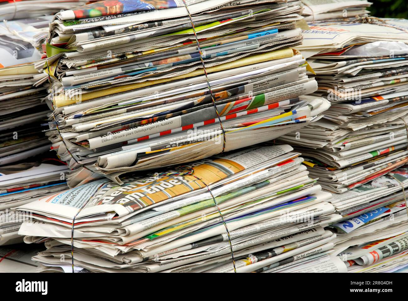 Waste paper, newspapers, waste paper collection Stock Photo - Alamy