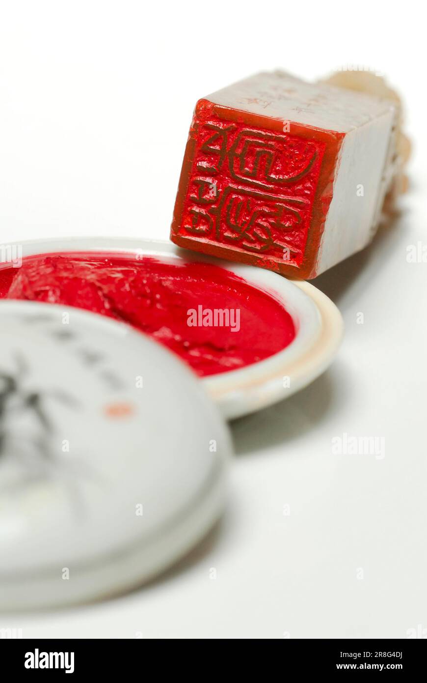 Seal and seal colour, Chinese and Japanese calligraphy Stock Photo - Alamy