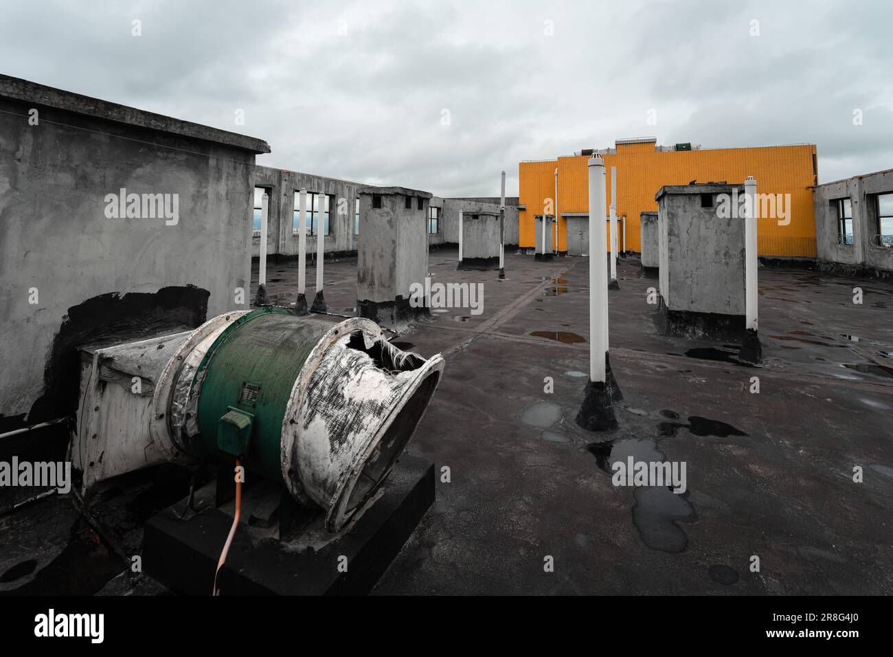 Cloudy and rainy weather in Chengdu urban residential buildings Stock ...