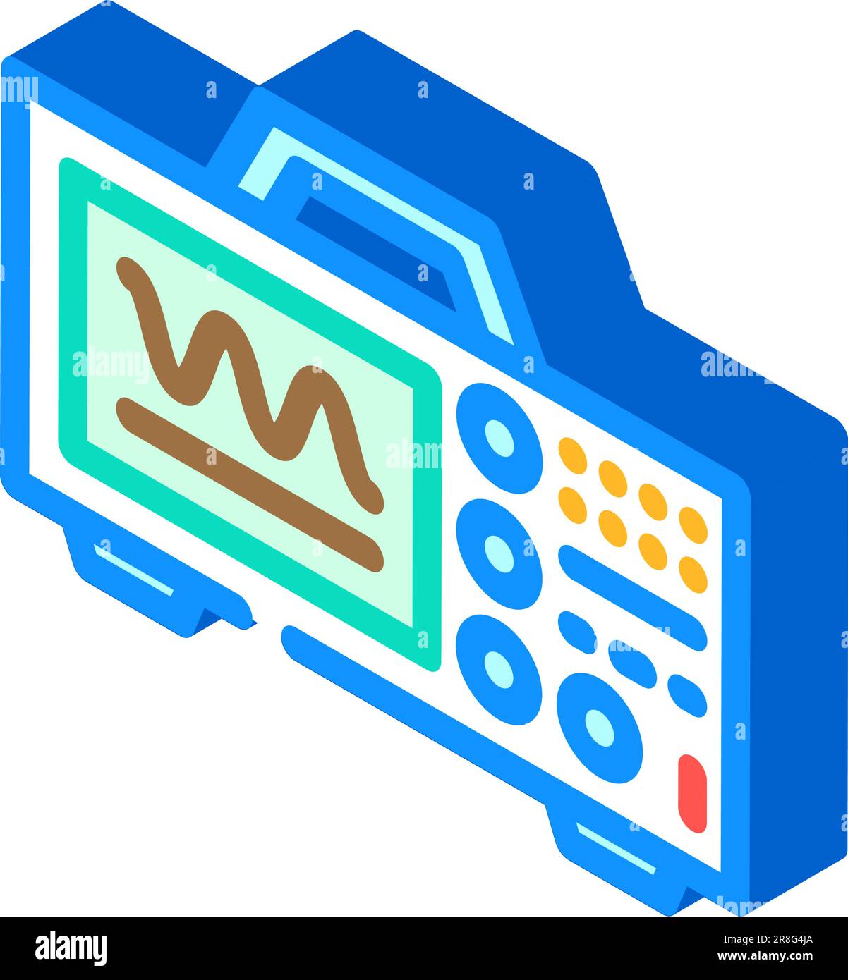 oscilloscope electrical engineer isometric icon vector illustration ...