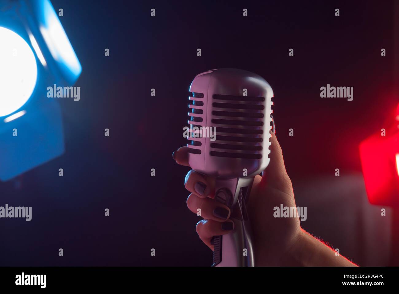 audio microphone retro style Stock Photo - Alamy