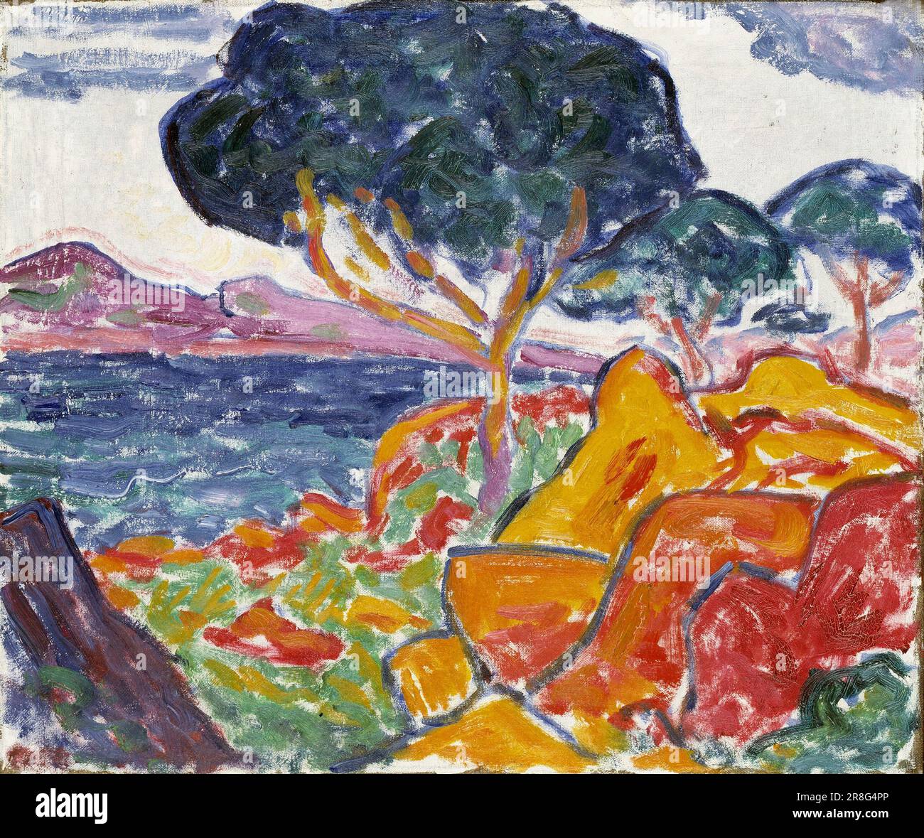 Landscape ca. 1909-1914 by Carl Newman, born Philadelphia, PA 1858-died ...