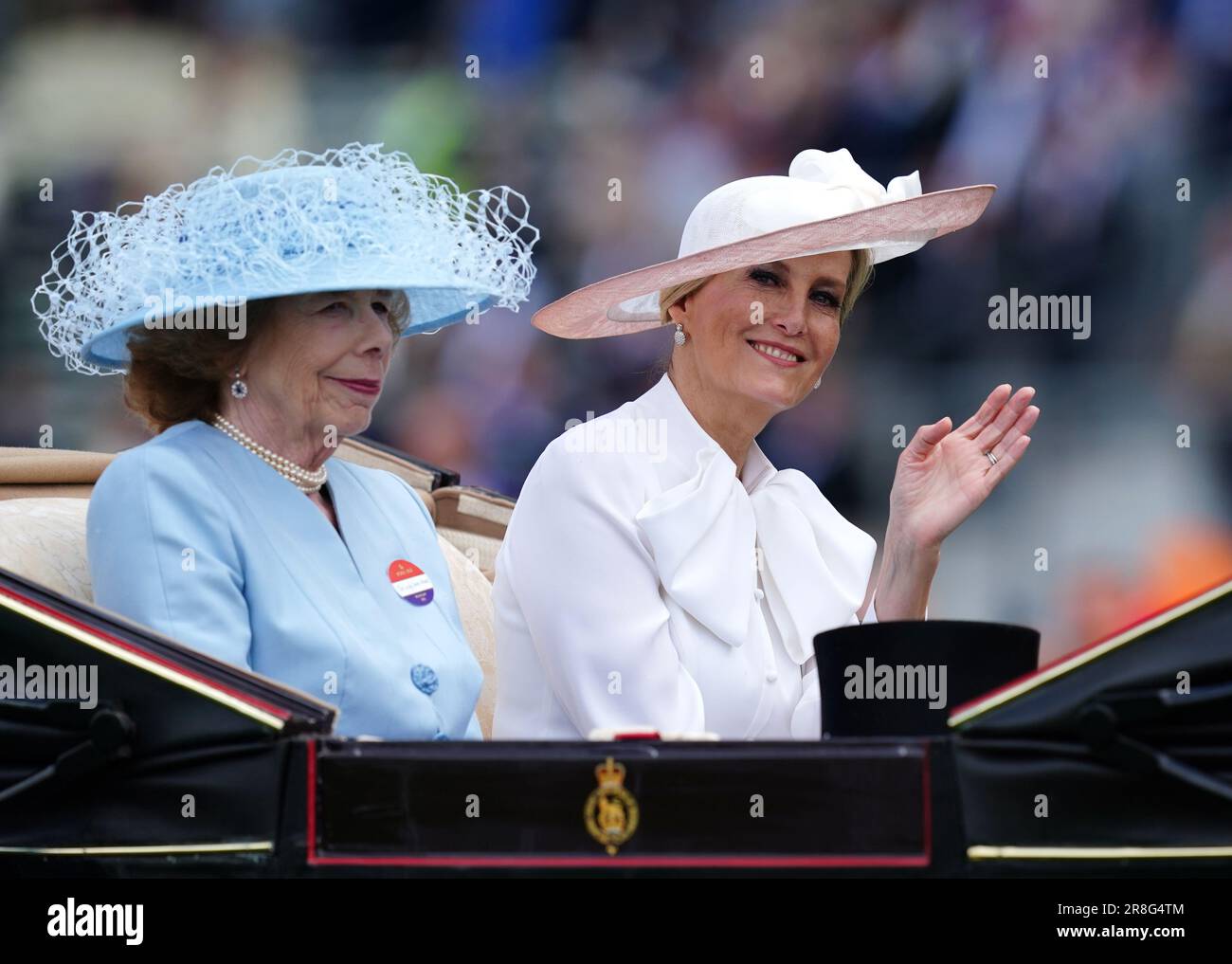 The Duchess of Edinburgh and Lady Sarah Keswick (left) arrive by ...