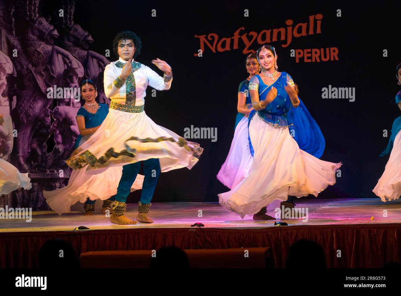 Kathak dance in Natiyanjali festival in Perur temple, Tamil Nadu, India ...
