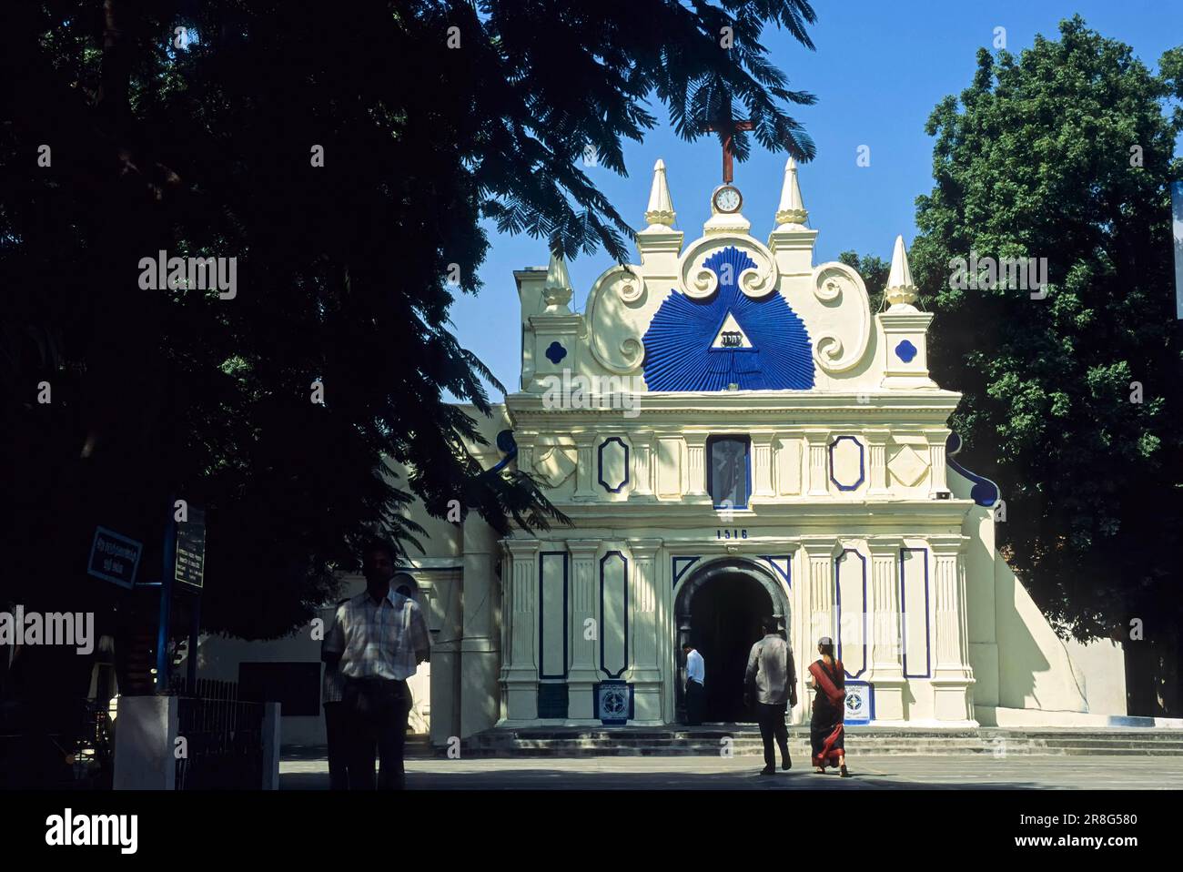 Luz Church built in 1516 in Mylapore, Chennai, Tamil Nadu, India, Asia ...