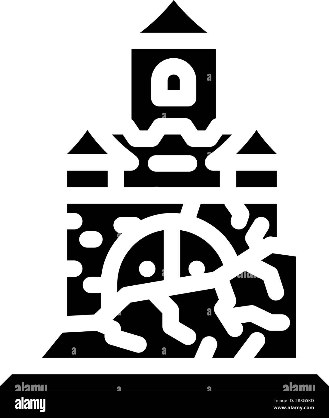 ice castle winter season glyph icon vector illustration Stock Vector ...