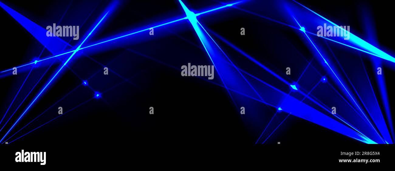 Blue laser show light beam effect for disco party vector background ...