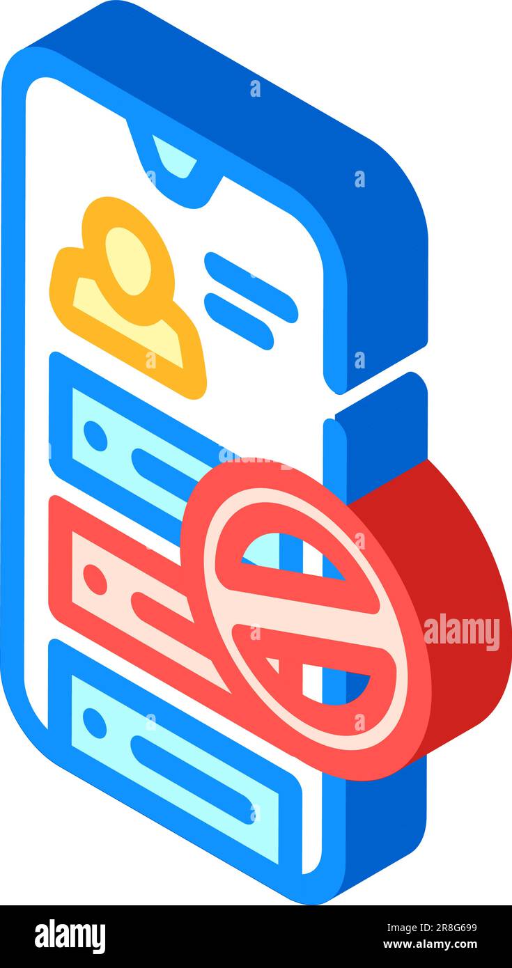 file deny isometric icon vector illustration Stock Vector Image & Art ...