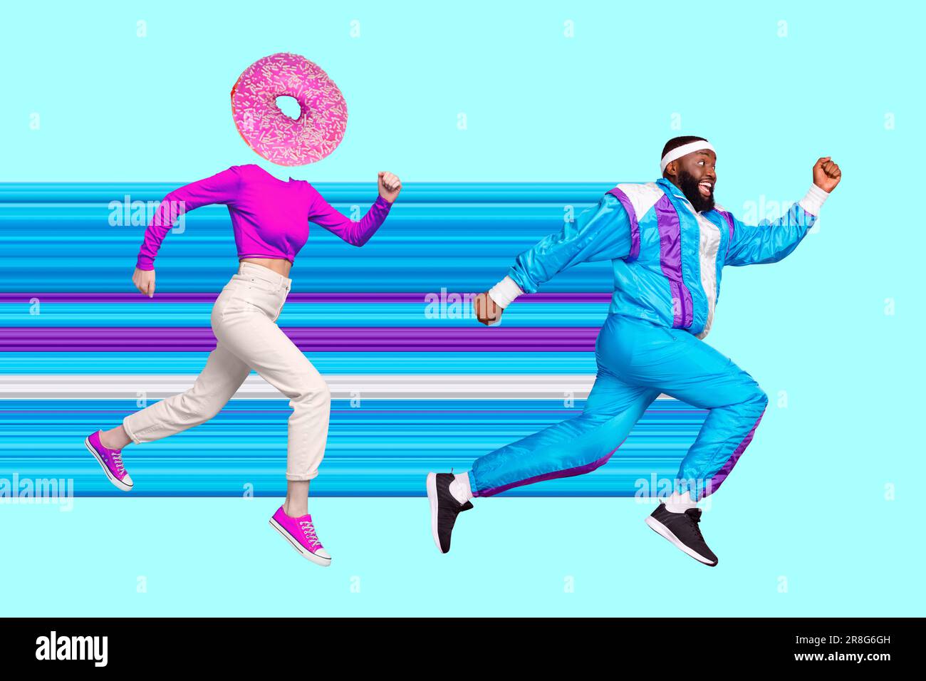 Man Running Fast Scared