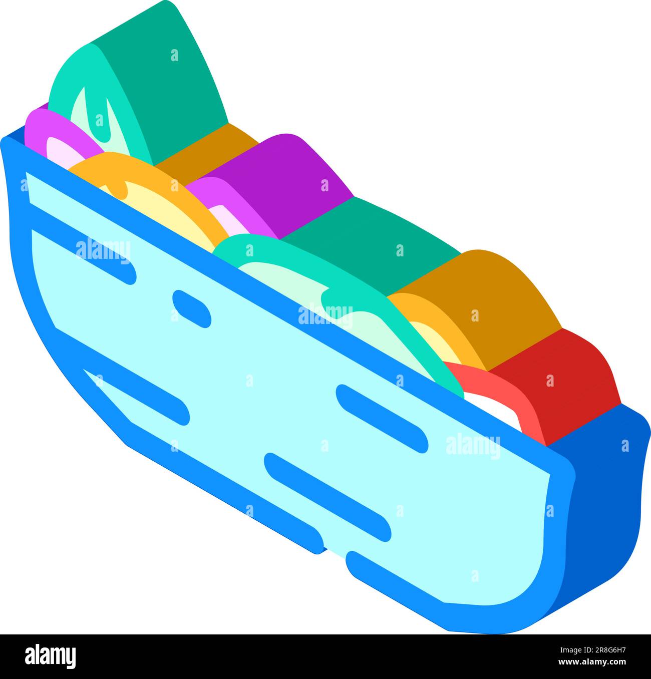 fruit salad food snack isometric icon vector illustration Stock Vector ...