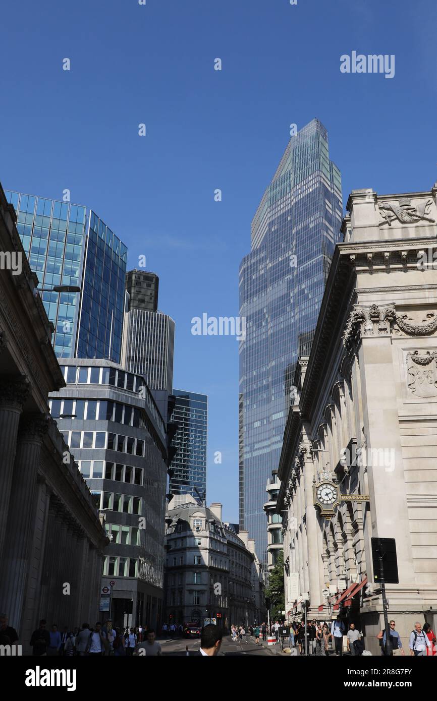 22 Bishopsgate viewed from Threadneedle Street London UK June 2023 ...