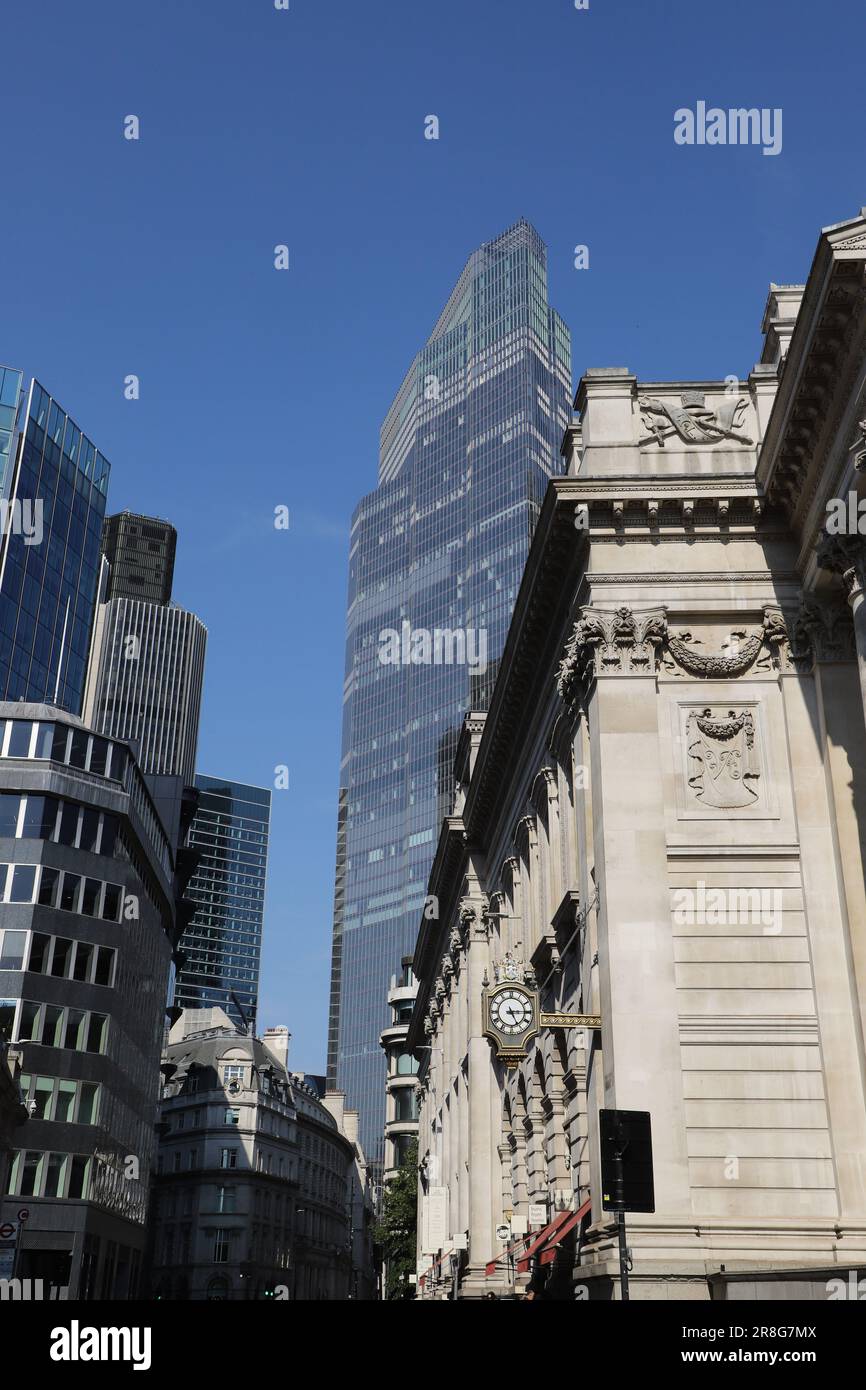 22 Bishopsgate viewed from Threadneedle Street London UK June 2023 ...