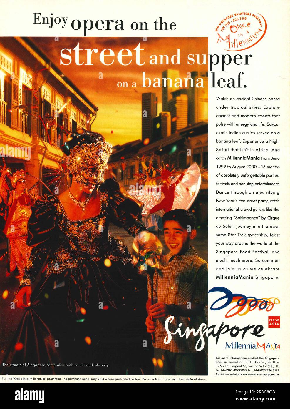 Singapore Tourism Board advert in a magazine 1999 Stock Photo - Alamy