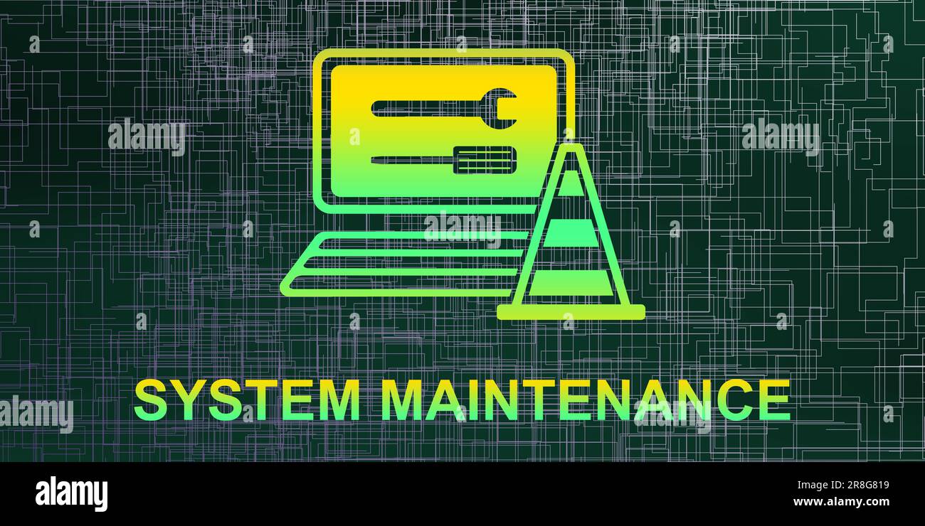 Illustration of a system maintenance concept Stock Photo - Alamy