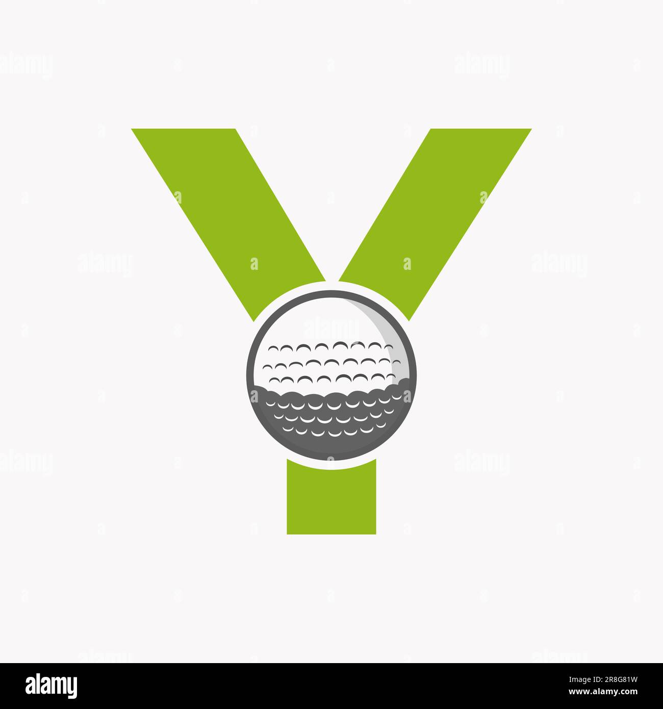 Golf Logo On Letter Y. Initial Hockey Sport Academy Sign, Club Symbol ...