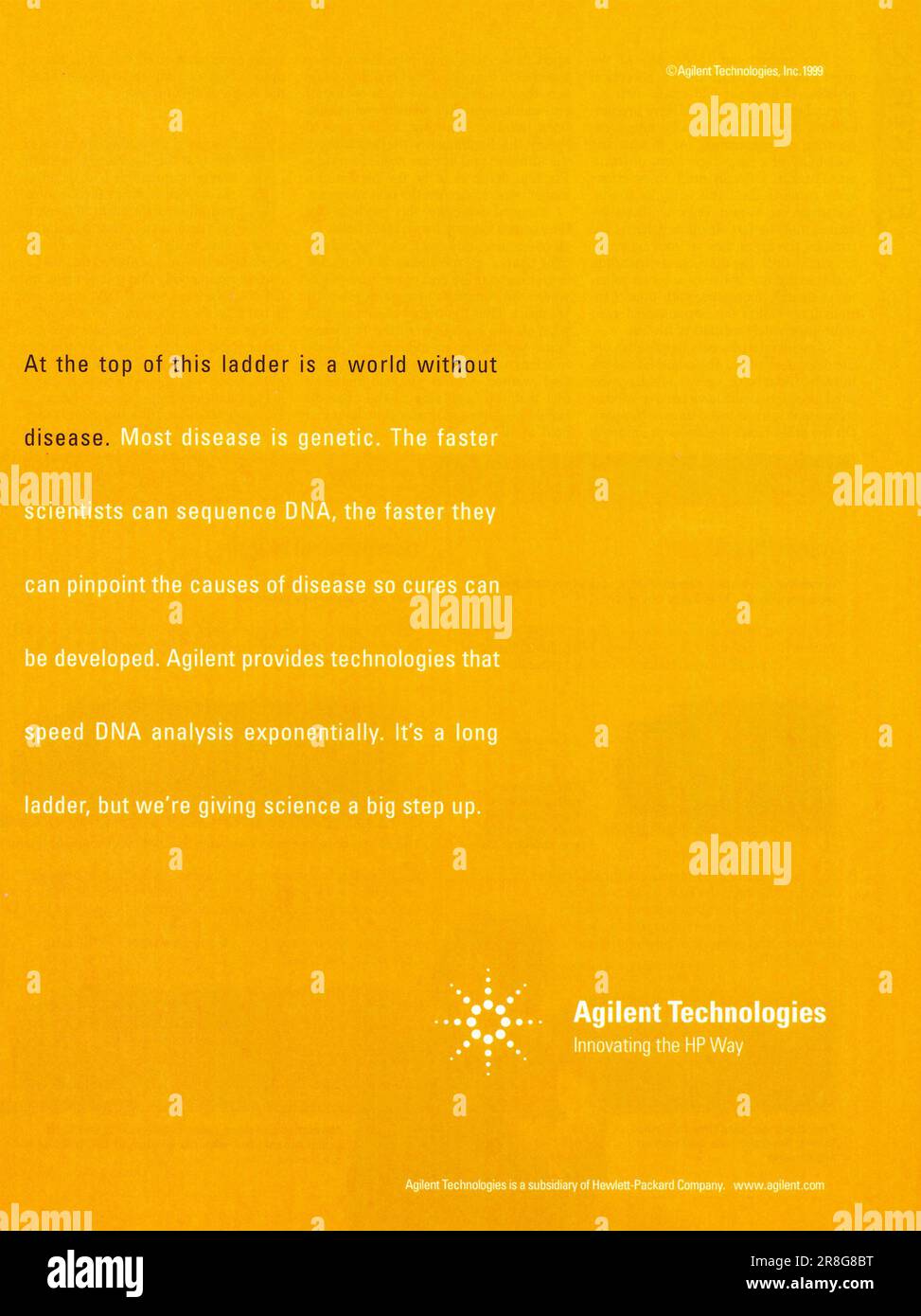 Agilent technologies advert in a magazine 1999 Stock Photo - Alamy