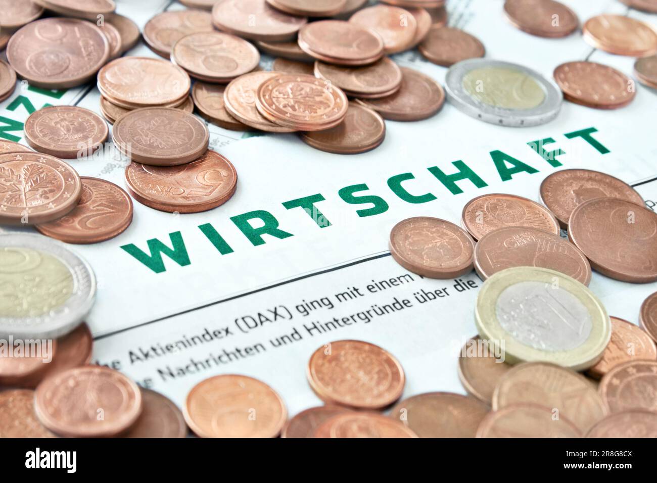 Euro and German Economy Newspaper with Stock Exchange Stock Photo - Alamy