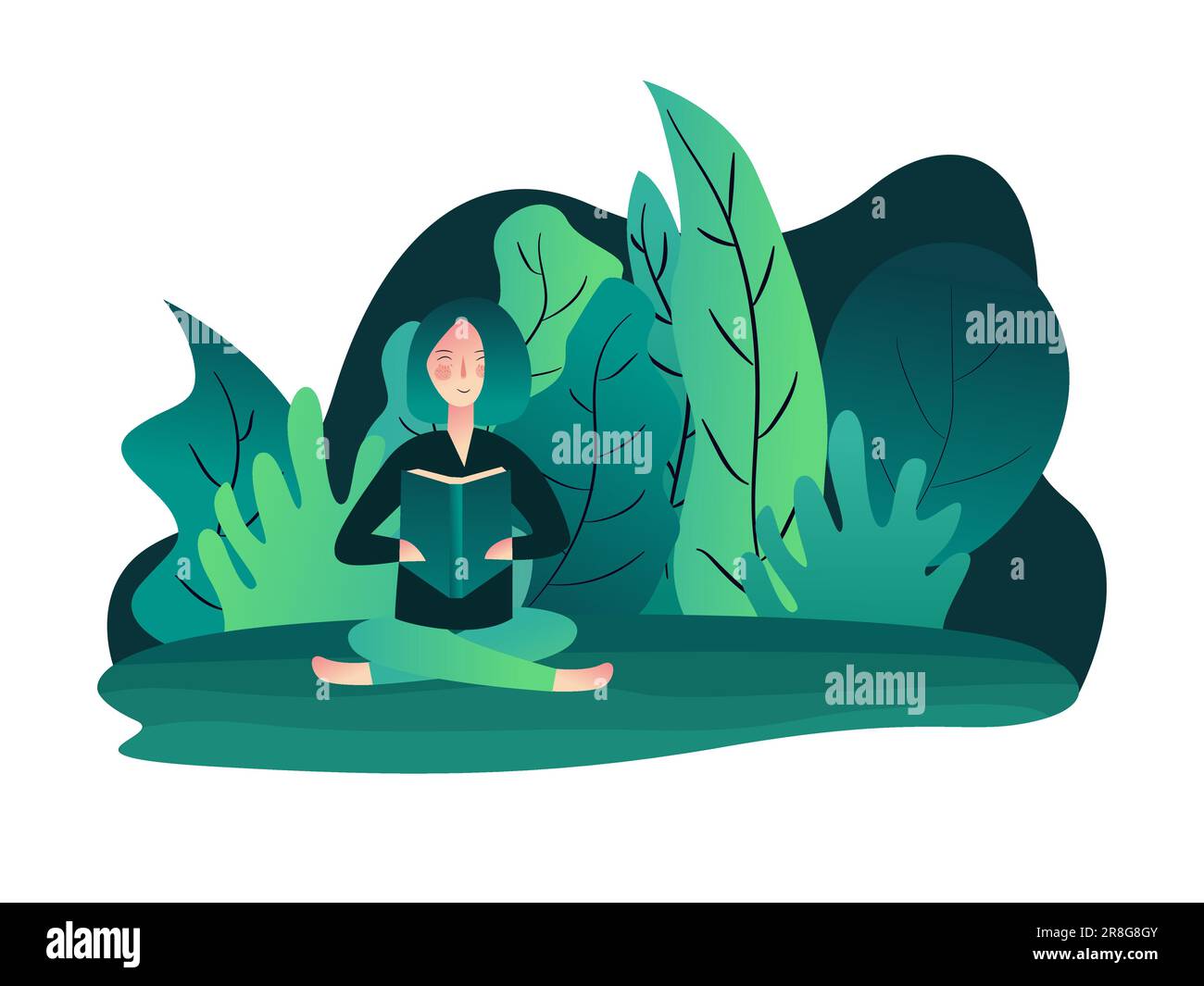 beautiful girl reading book education learning knowledge in outdoor ...