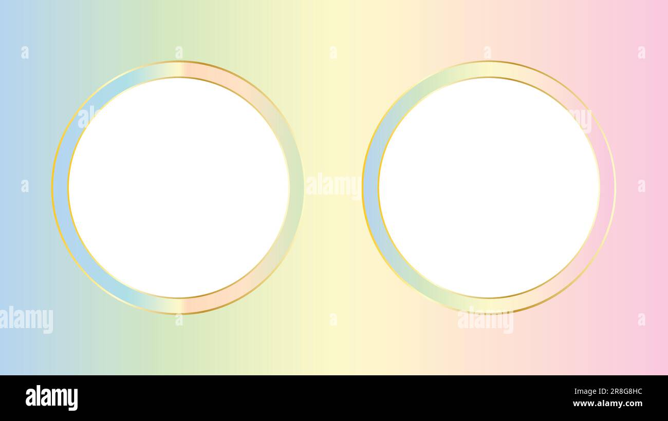 Pastel gradient frame. Purple pink Blue and yellow background with ...