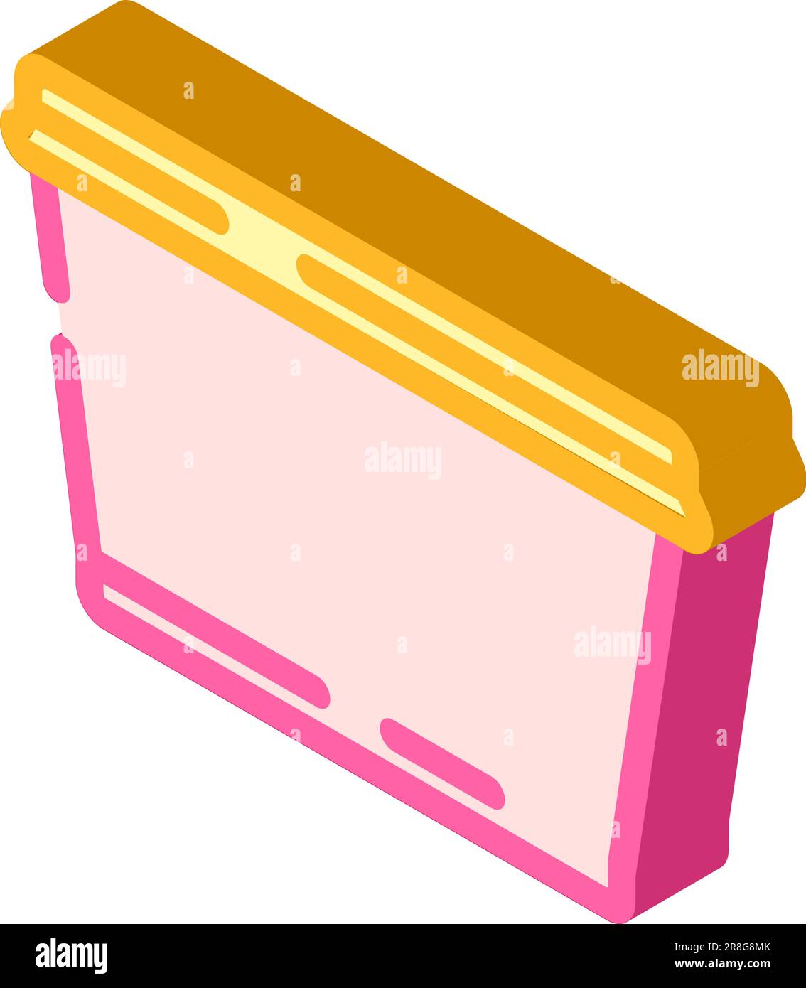 lunch box plastic school isometric icon vector illustration Stock ...