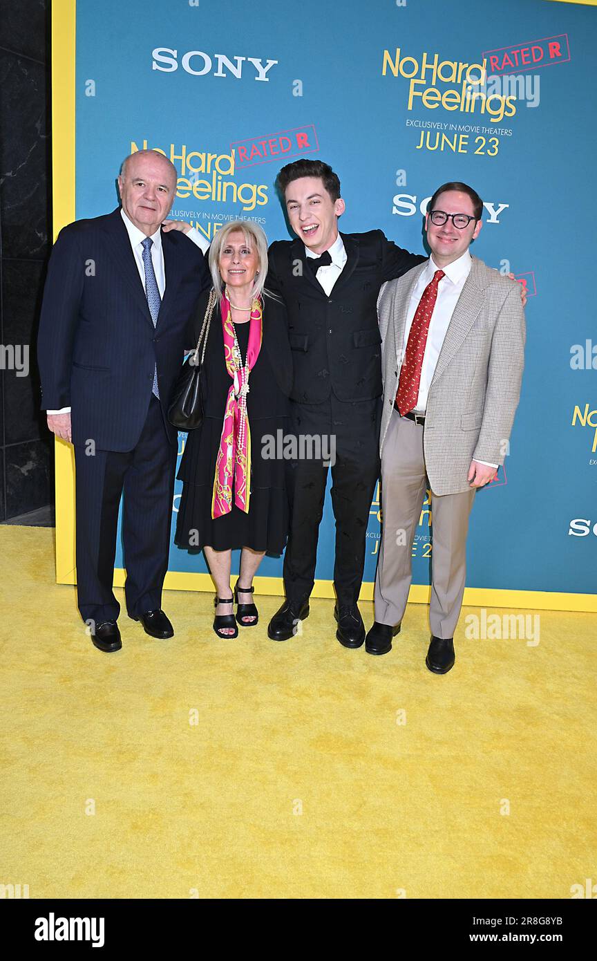 Andrew Feldman and family attend The US Premiere of "No Hard Feelings ...