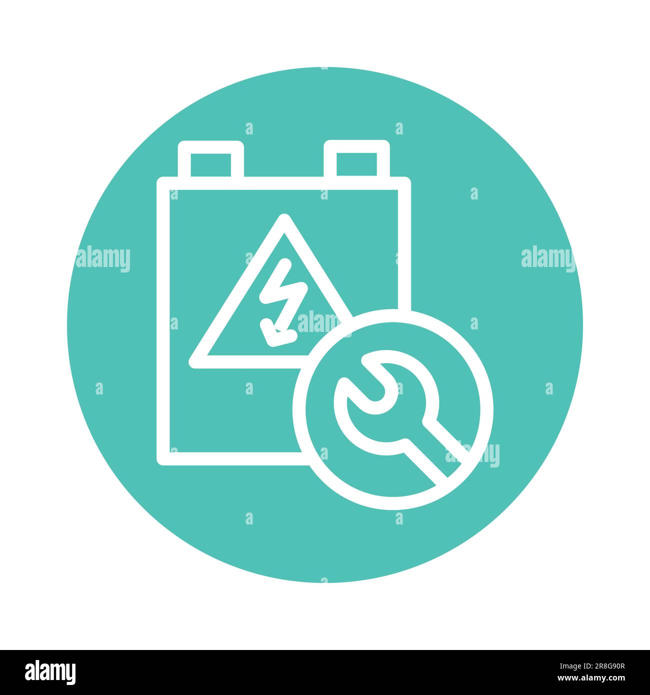 Install electricity color line icon. Handyman service. Isolated vector ...