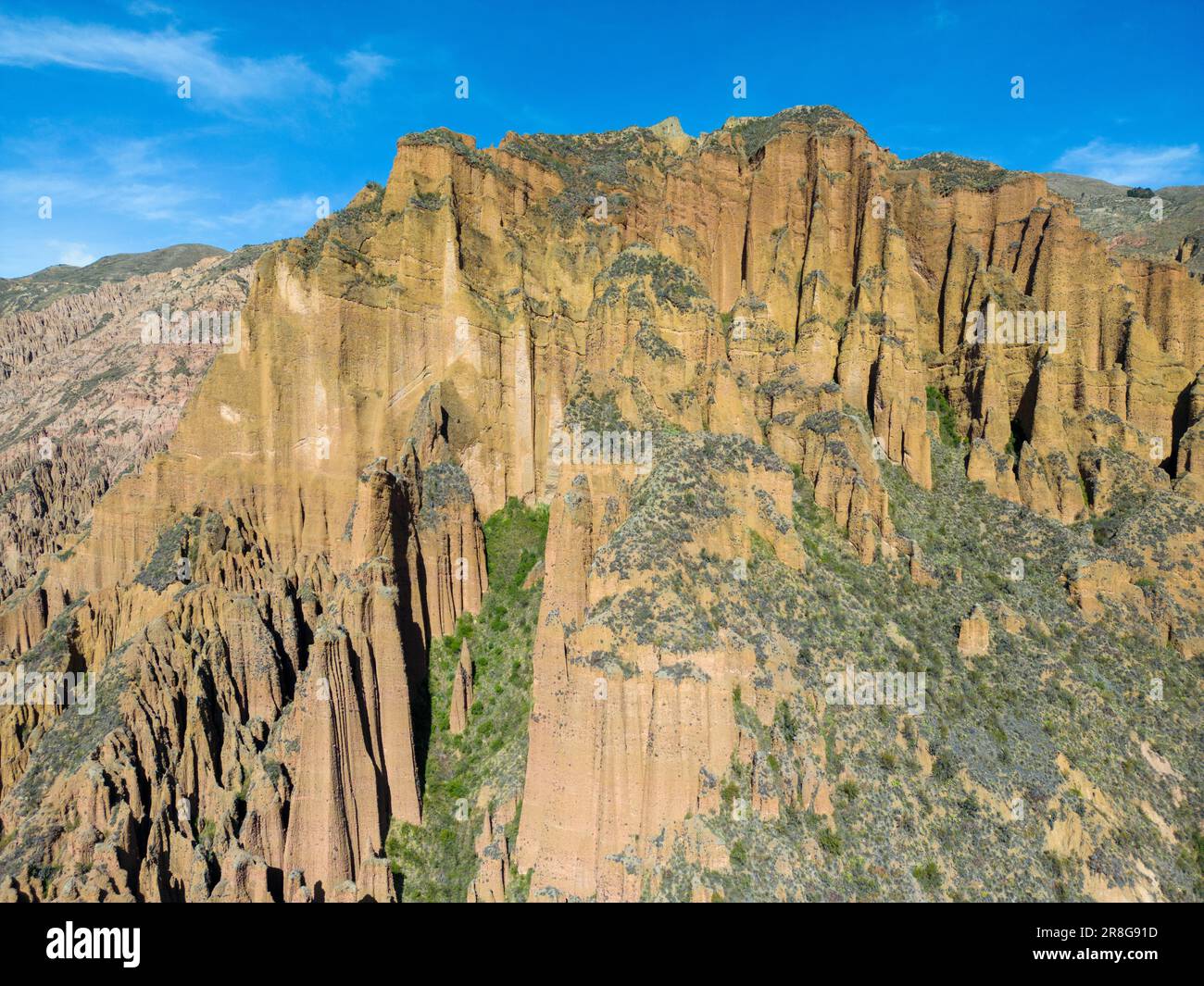 Aerial view of the beautiful Palca Canyon, a natural sight in the ...